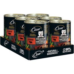 CESAR NATURAL GOODNESS mit Rind Hunde-Nassfutter 100% nat&uuml;rliche Zutaten 6x400g