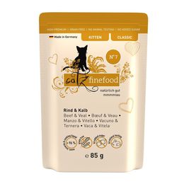 Catz Finefood Kitten No,07 Rind & Kalb Katzen-Nassfutter getreidefrei 16x85g