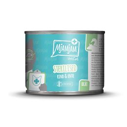 MjAMjAM VetCat Diät Sterilised Rind & Ente Katzen-Nassfutter Diätfutter 6x200g