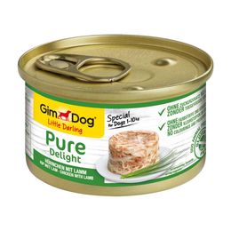 Gimdog Little Darling Pure Delight H&uuml;hnchen mit Lamm Hunde-Nassfutter ohne Zucker 12x85g