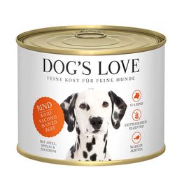 DOG’S LOVE Dog's Love Classic Rind mit Apfel, Spinat und Zucchini Hunde-Nassfutter Mono-Protein 6x200g