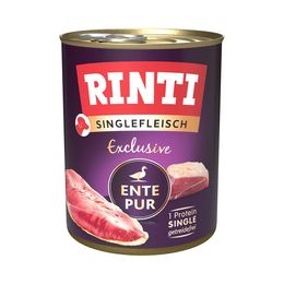 Rinti Singlefleisch Exclusive Ente Pur Hunde-Nassfutter getreidefrei 6x800g