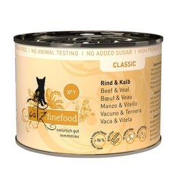 Catz Finefood No. 7 Rind & Kalb Katzen-Nassfutter hoher Fleischanteil 6x200g