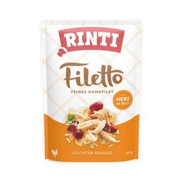 Rinti Filetto Huhn & Hühnchen in Jelly Hunde-Nassfutter hohe Akzeptanz 24x100g