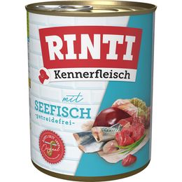 Rinti Kennerfleisch Seefisch Hunde-Nassfutter ohne Kohlenhydrate 12x800g
