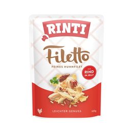 Rinti Filetto Huhn & Rind in Jelly Hunde-Nassfutter hohe Akzeptanz 24x100g