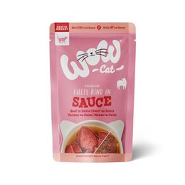 WOW Cat Rind in Sauce Katzen-Nassfutter getreidefrei 8x85g