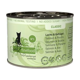 Catz Finefood No. 5 Lachs Katzen-Nassfutter hoher Fleischanteil 6x200g