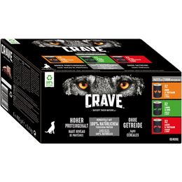 Crave Adult Pastete Multipack Hunde-Nassfutter getreidefrei 6x400g