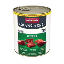 animonda GranCarno Adult mit Wild Hunde-Nassfutter getreidefrei 6x800g