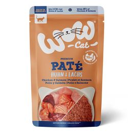 WOW Cat Adult Huhn & Lachs Katzen-Nassfutter getreidefrei 12x125g