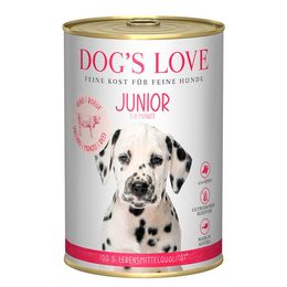 DOG&rsquo;S LOVE Dog's Love Junior Rind mit Karotte und Salbei Hunde-Nassfutter getreidefrei 6x400g