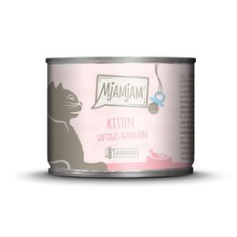 MjAMjAM Kitten saftiges H&uuml;hnchen mit Lachs&ouml;l Katzen-Nassfutter Alleinfuttermittel 6x200g