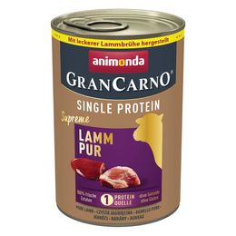 animonda GranCarno single protein Lamm pur Hunde-Nassfutter getreidefrei 6x400g