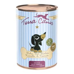 Terra Canis Welpe Huhn mit K&uuml;rbis, Kamille & Tomate Hunde-Nassfutter 100% Lebensmittelqualit&auml;t 6x400g
