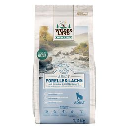 WILDES LAND Adult Forelle & Lachs Katzen-Trockenfutter getreidefrei 1,2 kg