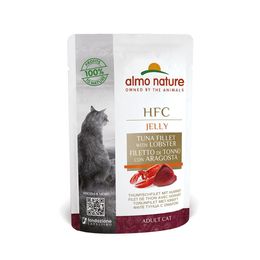 Almo Nature HFC in Jelly Thunfischfilet mit Hummer Katzen-Nassfutter hoher Fleischanteil 24x55g