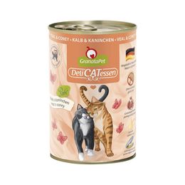 Granatapet Katze - Delicatessen Kalb & Kaninchen Katzen-Nassfutter getreidefrei 6x400g