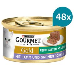 48x85g GOURMET Gold Feine Pastete mit Gem&uuml;se, Lamm und gr&uuml;ne Bohnen