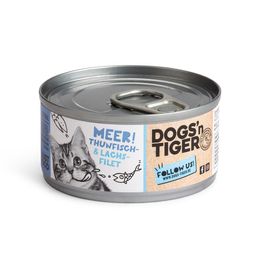 Dogs'n Tiger Meer! Thunfisch- & Lachsfilet Katzen-Nassfutter ohne Getreide- und Zuckerzusatz 12x70g
