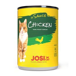 JosiCat Chicken in Sauce Katzen-Nassfutter ohne Soja, Milchprodukten, Farb- und Aromastoffen sowie Konservierungsmitteln 12x415g