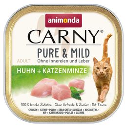 animonda Carny Pure & Mild Adult Huhn + Katzenminze Katzen-Nassfutter getreidefrei 32x100g