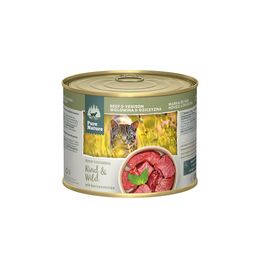 Pure Nature ADULT Rind & Wild mit Katzenminze Katzen-Nassfutter ohne Getreide- und Zuckerzusatz 6x200g