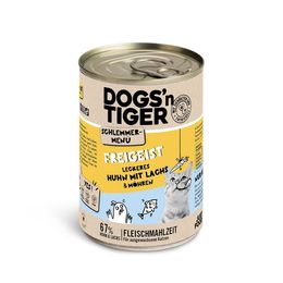 Dogs'n Tiger Schlemmermen&uuml; Freigeist Huhn, Lachs & M&ouml;hre Katzen-Nassfutter getreidefrei 6x400g