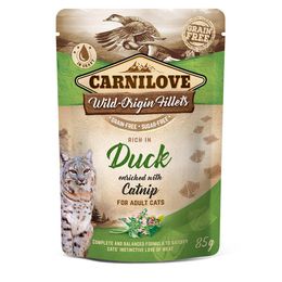 Carnilove Cat Pouch Ragout - Duck enriched with Catnip Katzen-Nassfutter getreidefrei 24x85g
