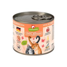 Granatapet Delicatessen Kalb & Kaninchen Katzen-Nassfutter getreidefrei 6x200g