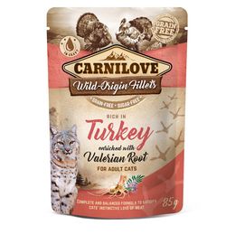 Carnilove Cat Pouch Ragout - Turkey enriched with Valerian Katzen-Nassfutter getreidefrei 24x85g
