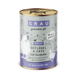 Grau Senior Gefl&uuml;gel & Ente Hunde-Nassfutter getreidefrei 6x400g