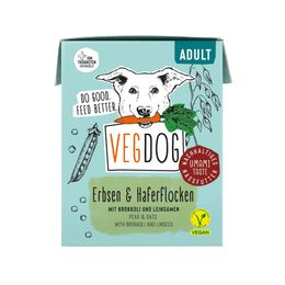 VegDog Adult Erbsen & Haferflocken Hunde-Nassfutter vegan 10x390g