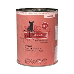 Catz Finefood Classic N° 3 - Geflügel Katzen-Nassfutter getreidefrei 6x400g