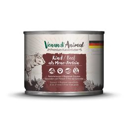 Venandi Animal Rind als Monoprotein Katzen-Nassfutter hohe Vertr&auml;glichkeit 6x200g