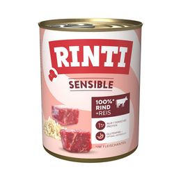 Rinti Sensible Rind & Reis Hunde-Nassfutter für Allergiker geeignet 6x800g
