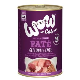 WOW Cat Senior Geflügel & Ente Katzen-Nassfutter getreidefrei 6x400g