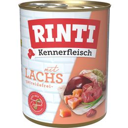 Rinti Kennerfleisch Lachs Hunde-Nassfutter getreidefrei 12x800 g