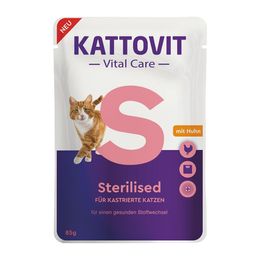 Kattovit Vital Care Sterilised Katzen-Nassfutter f&uuml;r kastrierte Katzen 12x85g