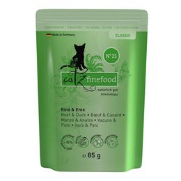 Catz Finefood Classic N° 23 - Rind & Ente Katzen-Nassfutter ohne Getreide 16x85g