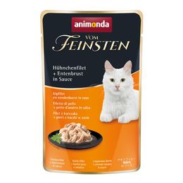 animonda vom Feinsten Hühnchenfilet und Entenbrust in Sauce Katzen-Nassfutter hoher Fleischanteil 18x50g