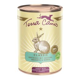 Terra Canis CLASSIC Kaninchen mit Zucchini Hunde-Nassfutter glutenfrei 6x400g