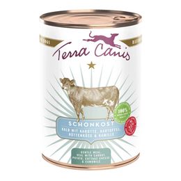 Terra Canis Schonkost Kalb, Karotte, Kartoffel, H&uuml;ttenk&auml;se & Kamille 6x400g