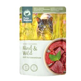 12x85g Pure Nature ADULT Rind & Wild mit Katzenminze