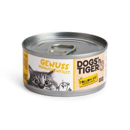 Dogs'n Tiger Genuss H&uuml;hnerfilet Katzen-Nassfutter ohne Getreide- und Zuckerzusatz 12x70g
