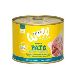 WOW Cat Adult Huhn & Garnelen Katzen-Nassfutter getreidefrei 6x200g