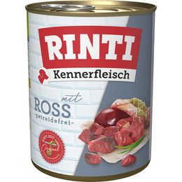 Rinti Kennerfleisch Ross Hunde-Nassfutter getreidefrei 12x800g