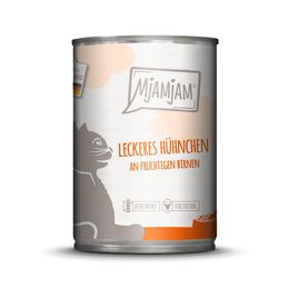 MjAMjAM Leckeres H&uuml;hnchen an fruchtigen Birnen Katzen-Nassfutter getreidefrei 6x400g