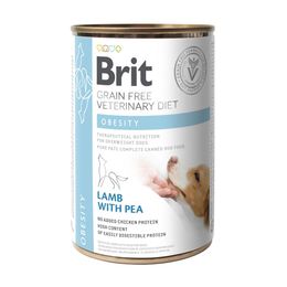 Brit Vet Diet Dog Cans Obesity Hunde-Nassfutter getreidefrei 6 x 400 g