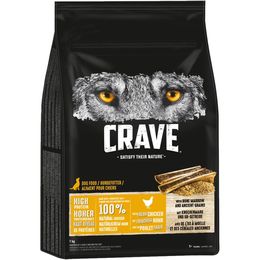 Crave Huhn mit Knochenmark und Urgetreide Hunde-Trockenfutter ohne k&uuml;nstliche Farb- , Aroma- oder Konservierungsstoffe 7kg
